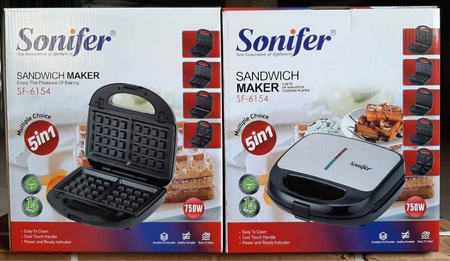 Optom! 5в1 Вафельница тостер орешка Sonifer, vafelnitsa Tostr