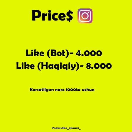 Instagramda nakrutka layk podpiska prasmotr