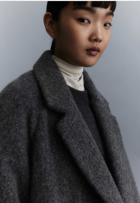Новое серое Пальто H&M, размер L