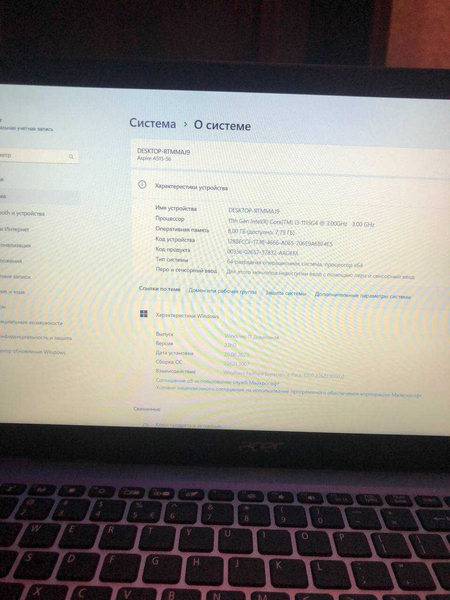 Acer Aspire 5 Core i3 11-pokoleniya Ozu 8Gb 128 Gb SSD 512 Gb HDD
