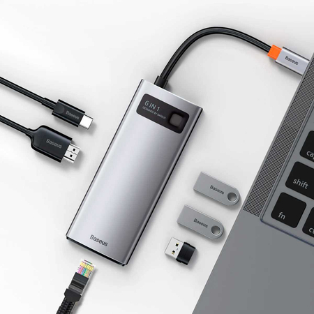 Хаб USB-концентратор Baseus 6in1 CAHUB-CW0G