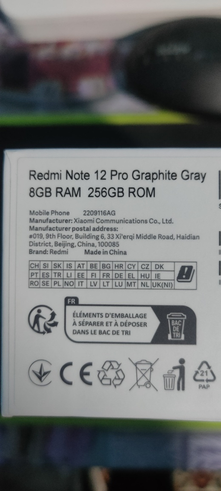 Redmi Note 12 Pro 8,256 gb