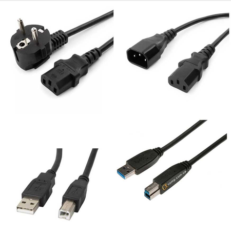 Кабель Schuko-C13, C13-C14, USB 2.0 USB 3.0 Printer, HDMI DVI VGA, DAG