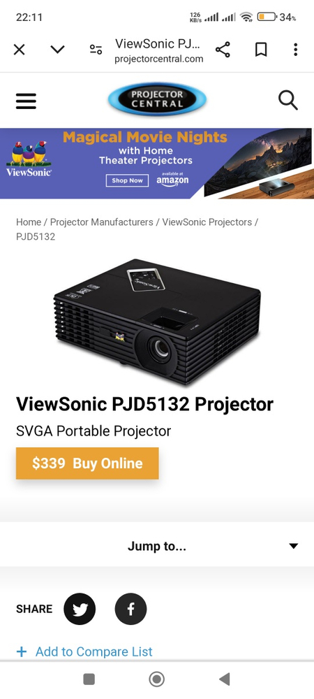 ViewSonic PJD5132 Projector proyektor прожектор проектор projektir