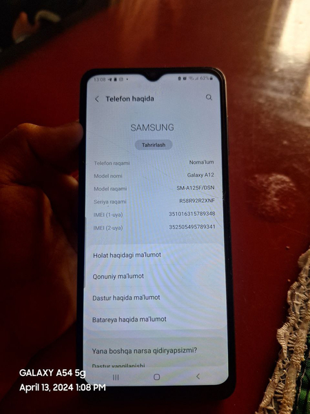 Samsung galaxy A12