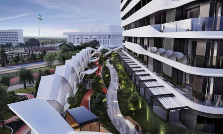 U Tower 1 комнатная 34м2 с Видом на Nest One Дружба Народов White box