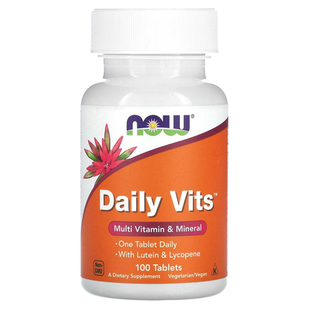 Now Foods, Daily Vits, Мультивитамины и минералы, 100 таблеток