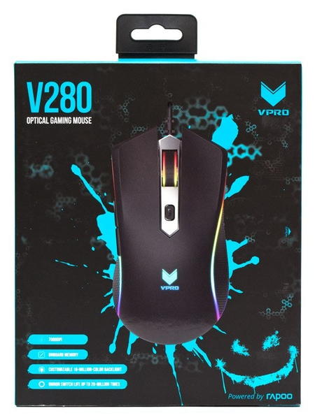 СКИДКА! Rapoo V280 Игровая Проводная мышка/мышь/mishka
