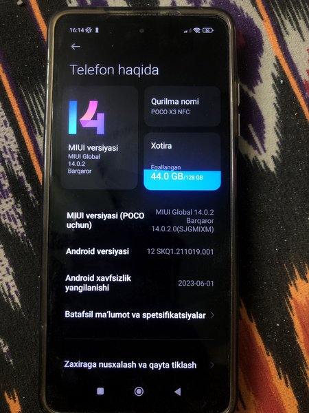Poco x3 nfs 128 gb