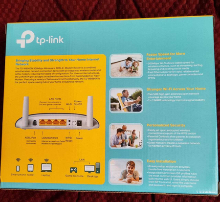 Модем роутер  tp-link ADSL2+