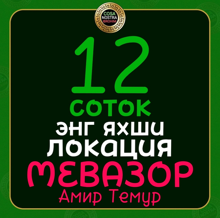 12.6 соток Амир Темур Мевазор