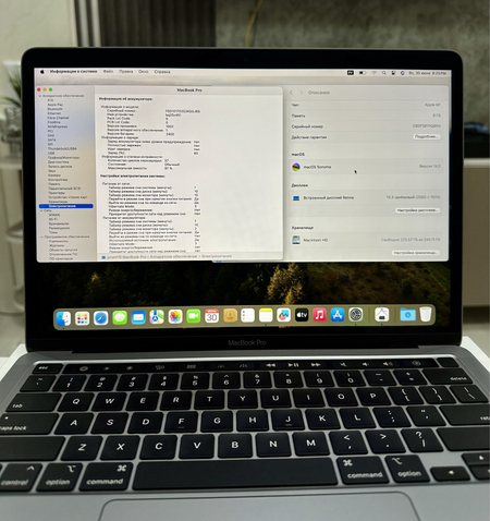 Macbook Pro M1 8/256GB 96% емкость