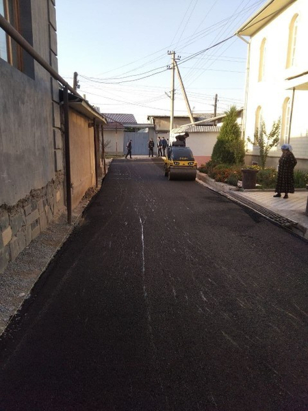 ASFALT yotqizish.Latok va Bardiyor ustanovka