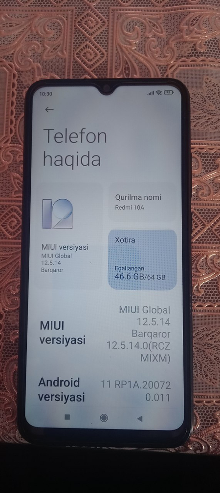 Redmi A10 sotiladi yangidek turibdi sirochne