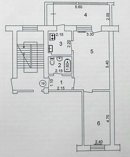 Феруза 1/3/4 45.5м2 балкон 2х5.30 улучшенная планировка ор-р Эко базар