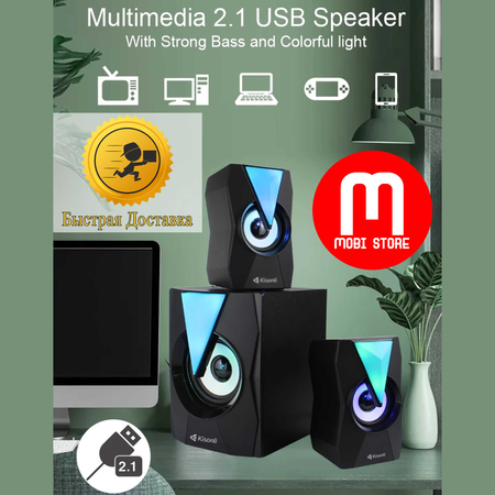 Kомпьютерные колонки Kisonli TM-4000U, Bluetooth, RGB (Garantiya)
