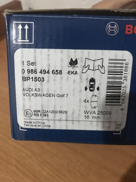 Продам тормозные колодки задние volkwagenKEAAX,AUDi A 3