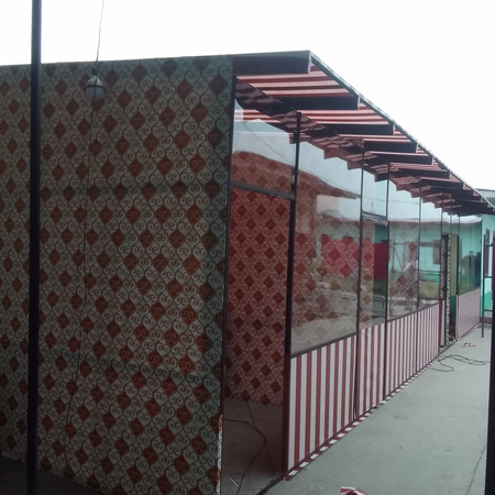 tent baner basen ustanovka kilamiz