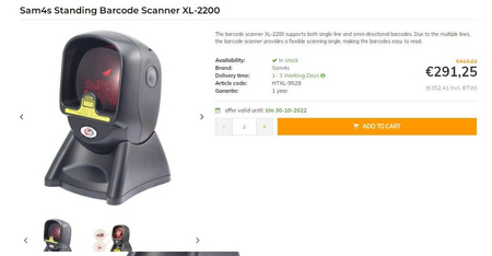 2 dona Barcode scaner kelishilgan holda sotiladi.