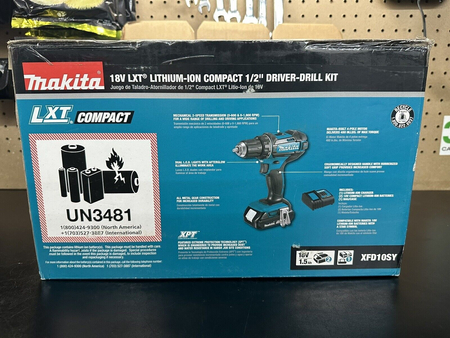 НОВЫЙ комплект дрели-шуруповерта Makita XFD10SY 18 В с 2 АККУМУЛЯТОРАМ