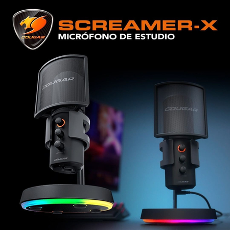 СКИДКА! Cougar SCREAMER-X RGB Студийный Микрофон на все случаи жизни