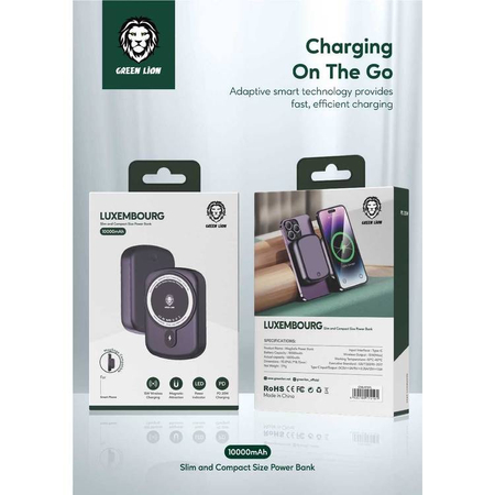 Green Lion LUXEMBOURG 10000mAh Compact Powerbank MagSafe