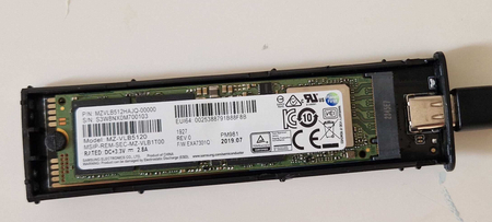 SSD 512 GB usb m.2 nvme