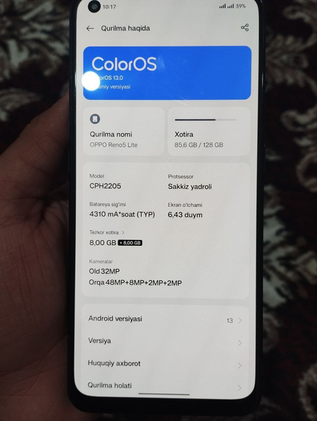 Oppo reno 5 lite