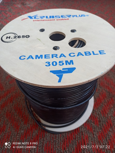 Кабель для интернета, FTP cat 5 с заземлением, 105 метров