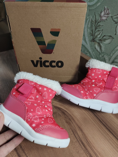 Vicco сапожки для девочек для первых шагов утеплением 19р 11.8см