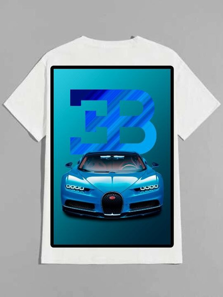 Футболка с дизайном автомобиля (BUGATTİ CHİRON) , качественная футболк