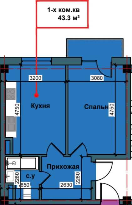 Новостройка 1 комнатная, жилой комплекс, ипотека, рассрочка. 163207
