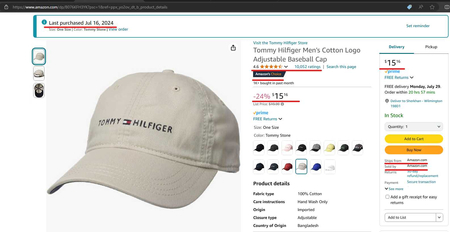 Бейсболка Tommy Hilfiger (кепка)