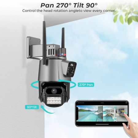 Камера видеонаблюдения 4G 8MP 8Х зум