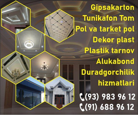 Tunikafon gipsa karton patalok hizmatlar