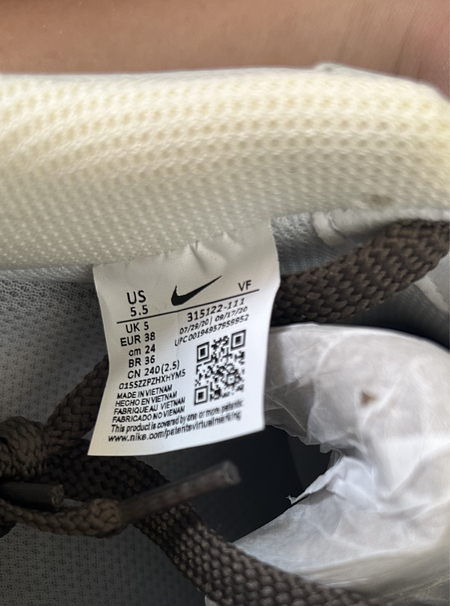 кроссовки унисекс nike air force 1, 38 размер