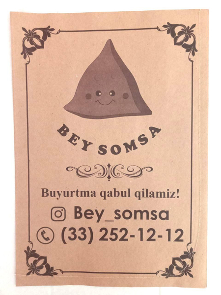 Somsa gumma uchun qogoz paketlar