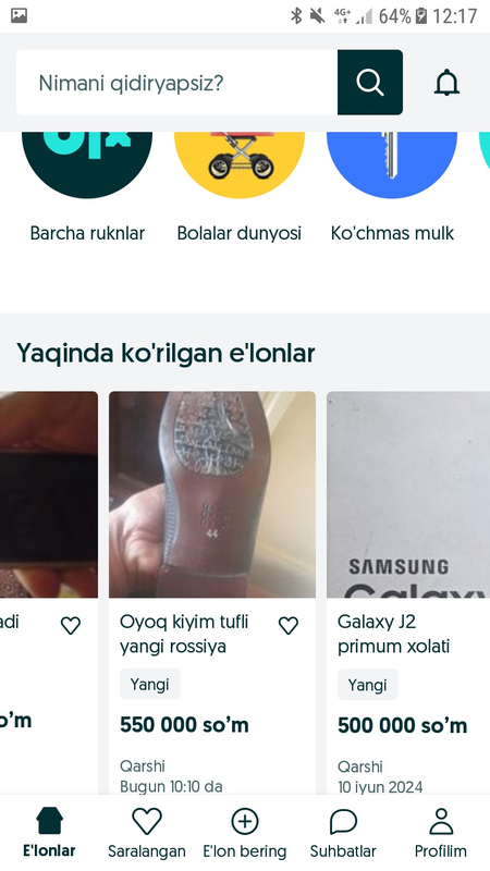 Barter qilamiz yangi turibdi 550000