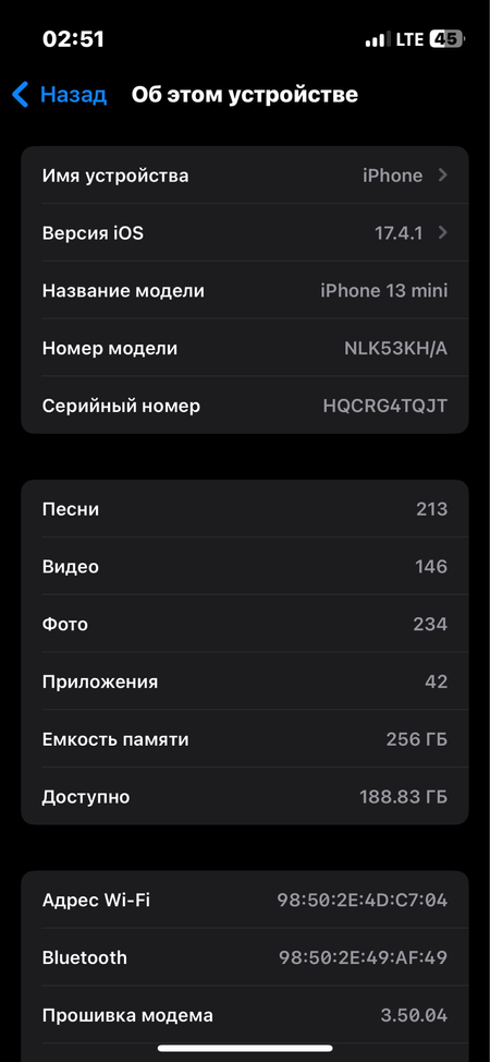 iPhone 13 mini dark blue 256GB
