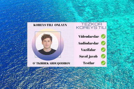 Koreya Koreys tili onlayn kurs