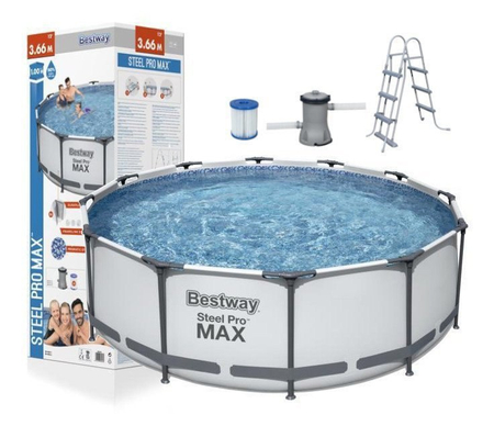Intex bestway 3.66x1 метр каркасный бассейн +фильтр-насоса  лестница