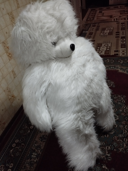 Мишка белая.1. метр 65 см