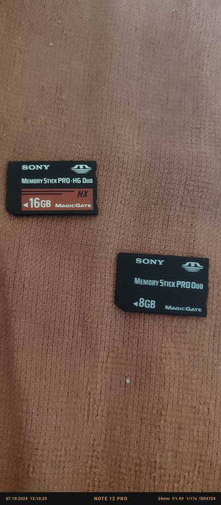 флешки memory stick pro duo для psp и для камер сони 16Gb 8Gb