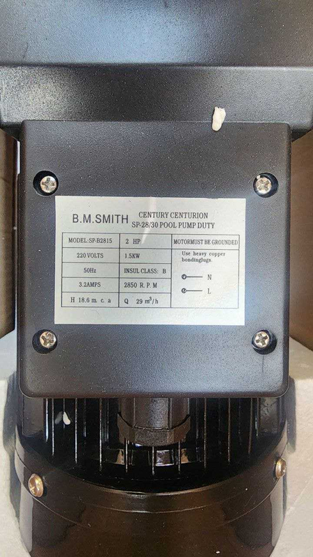 Насос для бассейна B.M.SMITH 2HP -220V - 29 м³/ч Новый