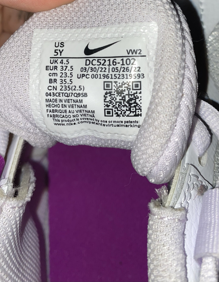Кроссовки Nike Air Zoom Crossover GS 'White Barely Grape', белые