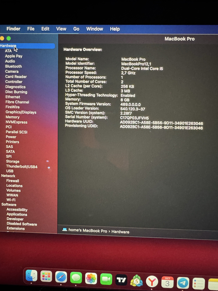 Macbook pro 8/256 Gb