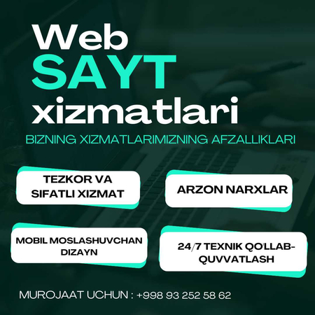 Veb sayt xizmatlari | Веб сайт хизматлари | Услуги веб сайта