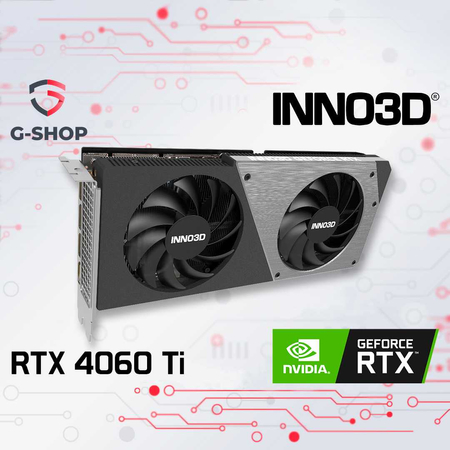 Игровая видеокарта NVIDIA Inno3D GeForce RTX 4060 Ti 8GB TWIN X2 GDDR6