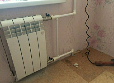 Установка батареи замена радиаторов сантехника сантехник отопление