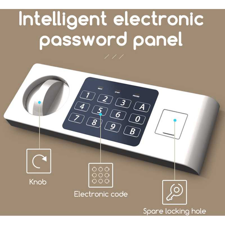 Сейф DELI ET520 электронный замок+ключ, черный, 200х310х200 мм, 5,5 кг